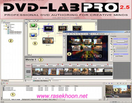 کتاب فارسی و تصویری آموزش روش های ساخت منو حرفه ای DVD با نرم افزار DVD ...